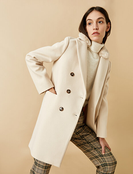 Koton Kadın Kaşe Uzun Kaban