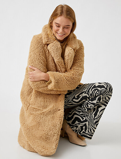 Koton Kadın Peluş Kaban Uzun