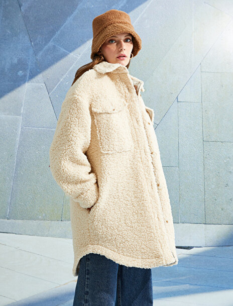 Koton Kadın Pelüş Gömlek Ceket