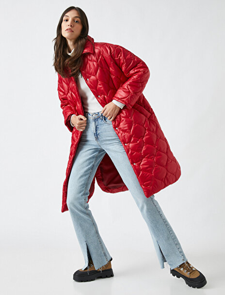 Koton Kadın Anorak Midi Mont Cepli