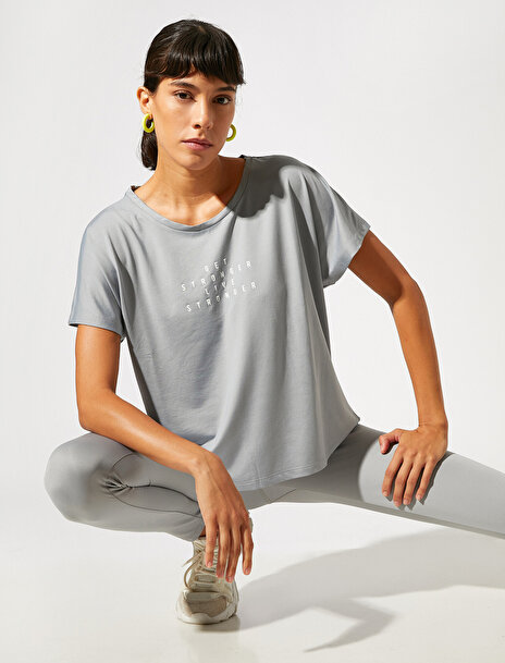 Koton Kadın Oversize Spor Tişört Koton Kadın Oversize Spor Tişört