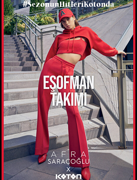 Koton Kadın Uzun Kollu Kapüşonlu Crop Sweatshirt