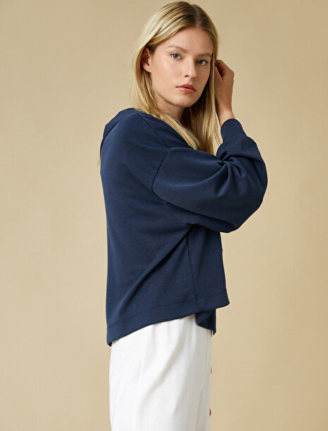 Koton Kadın Kapüşonlu Kanguru Cepli Sweatshirt