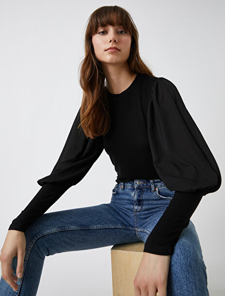 Koton Kadın Karpuz Kollu Tişört