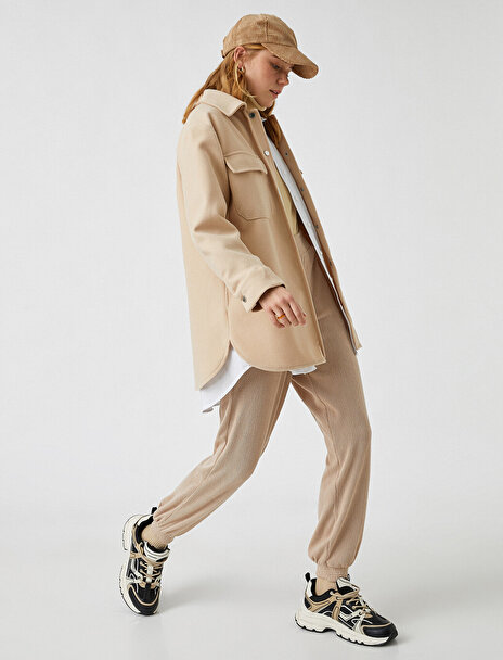 Koton Kadın Uzun Kollu Cepli Mont