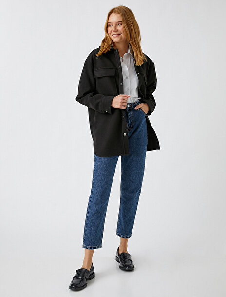 Koton Kadın Uzun Kollu Cepli Mont