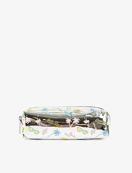 Koton Kadın Baskılı Makyaj Çantası Parlak