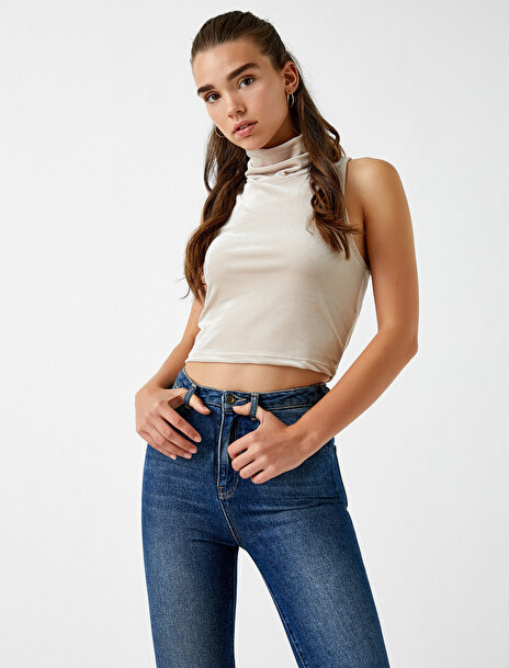 Koton Kadın Dik Yaka Body Kolsuz