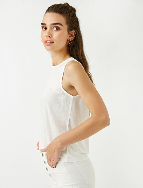 Koton Kadın Sporcu Atleti Bisiklet Yaka Koton Kadın Sporcu Atleti Bisiklet Yaka