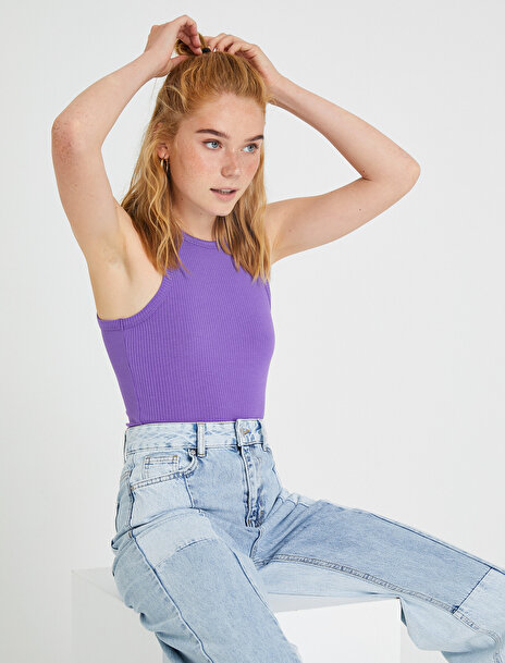 Koton Kadın Fitilli Atlet Halter Yaka