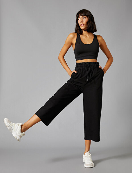 Koton Kadın Beli bağlamalı Eşofman Altı Bol Paça