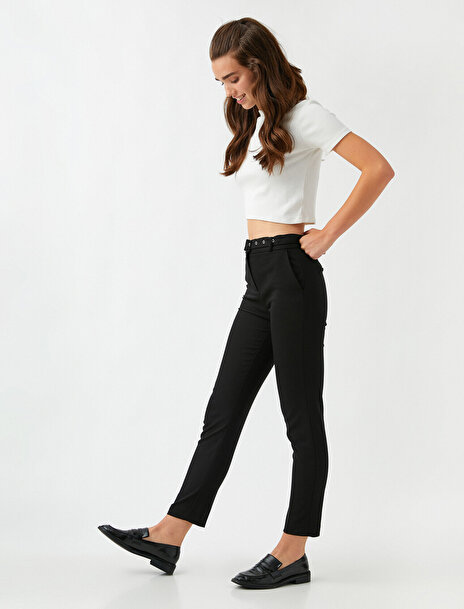 Koton Kadın Kemerli Cepli Pantolon