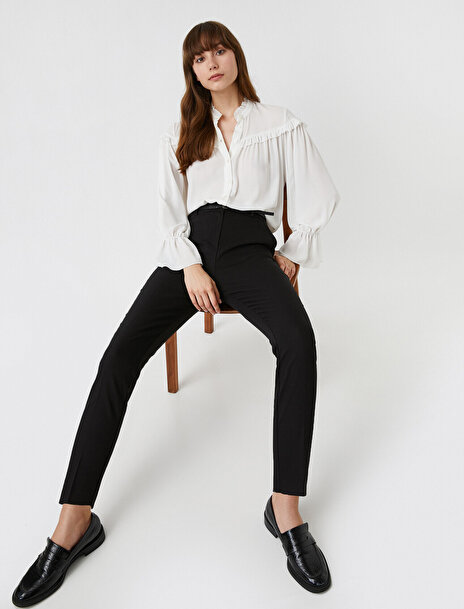 Koton Kadın Yüksek Bel Kumaş Pantolon