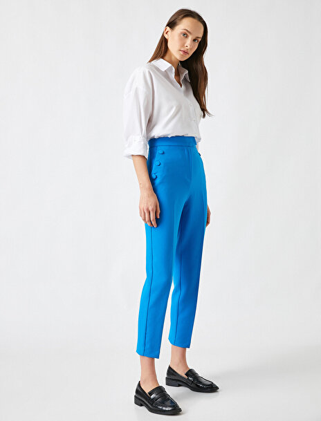 Koton Kadın Fermuarlı Crop Pantolon