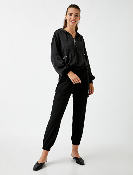 Koton Kadın Jogger Pantolon Beli Paçasi Lastikli