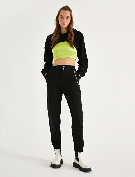 Koton Ole Genç Kız Zincir Detaylı Pantolon Jogger Fit Koton Ole Genç Kız Zincir Detaylı Pantolon Jogger Fit