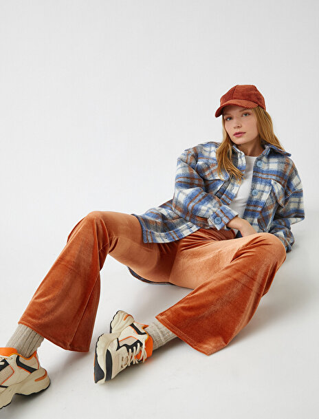 Koton Kadın Suni Deri Crop Pantolon