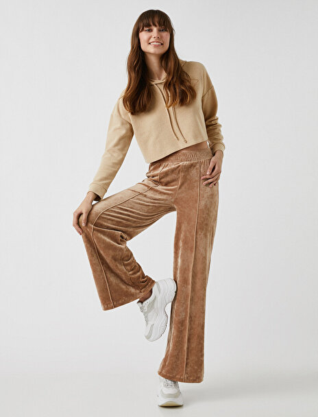 Koton Kadın Geniş Paça Kadife Eşofman Altı