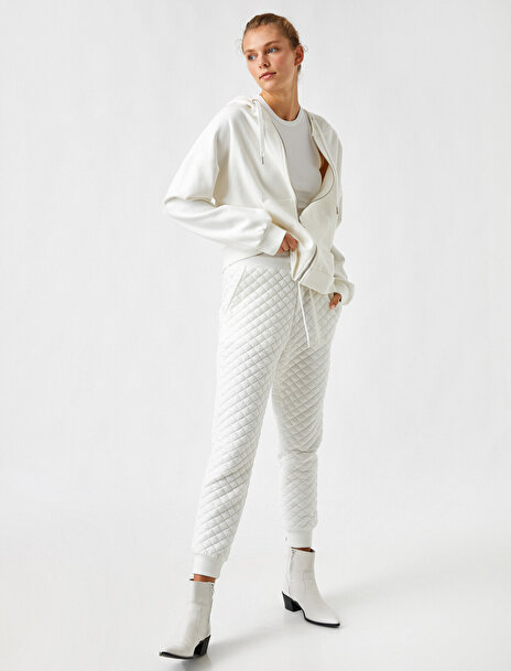 Koton Kadın Beli Bağcıklı Kapitone Jogger Eşofman Altı