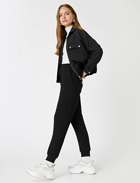 Koton Kadın Beli Bağcıklı Kapitone Jogger Eşofman Altı