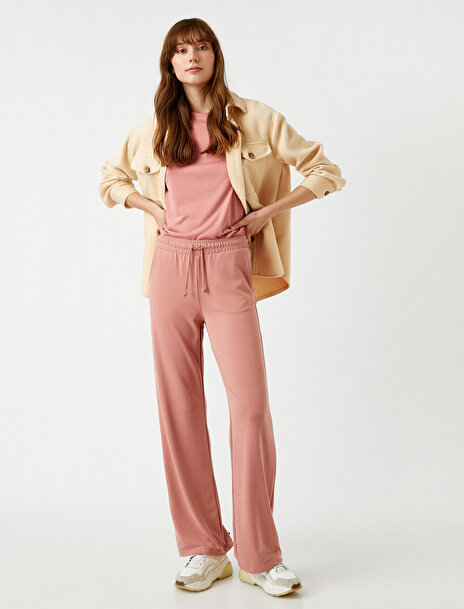 Koton Kadın Belden Bağlamalı Geniş Paça Eşofman Altı