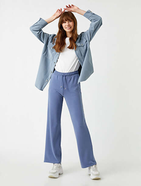 Koton Kadın Belden Bağlamalı Geniş Paça Eşofman Altı