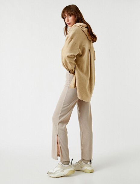 Koton Kadın Paçası Yırtmaçlı Pantolon