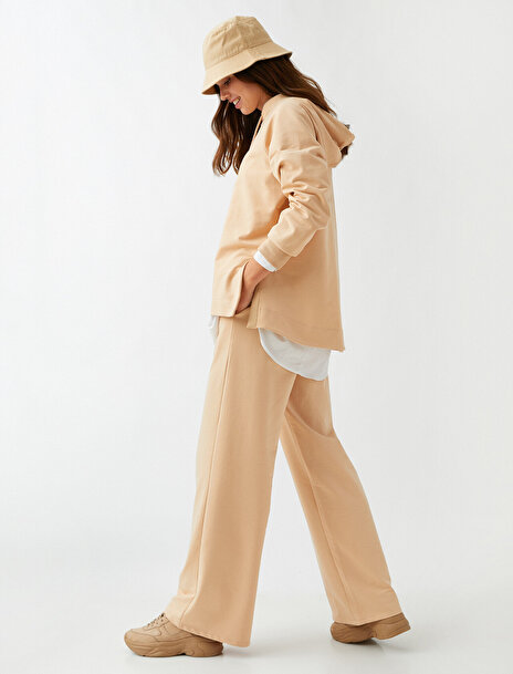 Koton Kadın Geniş Paça Eşofman Altı Pamuklu