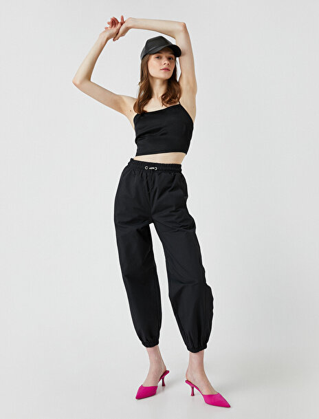 Koton Kadın Jogger Pantolon Beli Lastikli Cepli