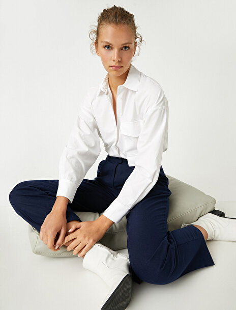 Koton Kadın Geniş Paça Kumaş Pantolon