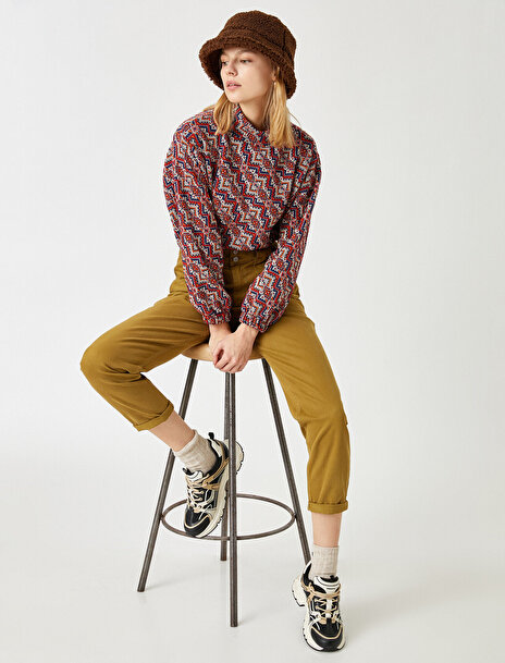 Koton Ole Genç Kız Beli Lastikli Cepli Pantolon - Slouchy Jean