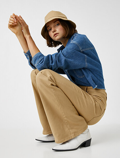 Koton Ole Genç Kız Normal Bel İspanyol Paça Kot Pantolon - Victoria Jean