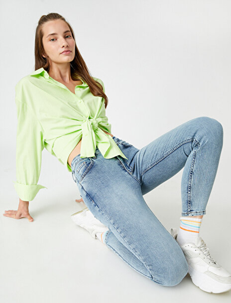 Koton Ole Genç Kız Yüksek Bel Dar Kesim Skinny Kot Pantolon - Carmen Jean