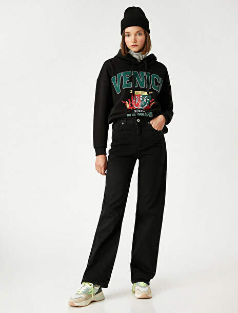 Koton Ole Genç Kız Yüksek Bel Kot Pantolon - Wide Leg Jean