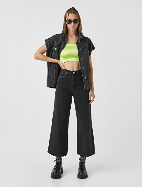 Koton Ole Genç Kız Bol Paça Yüksek Bel Kot Pantolon - Bianca Jean