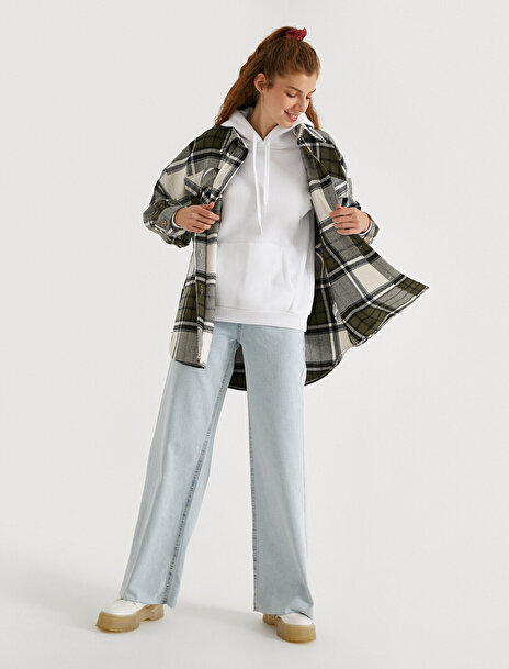 Koton Ole Genç Kız Yüksek Bel Bol Paça Kot Pantolon - Wide Leg Jean Koton Ole Genç Kız Yüksek Bel Bol Paça Kot Pantolon - Wide Leg Jean