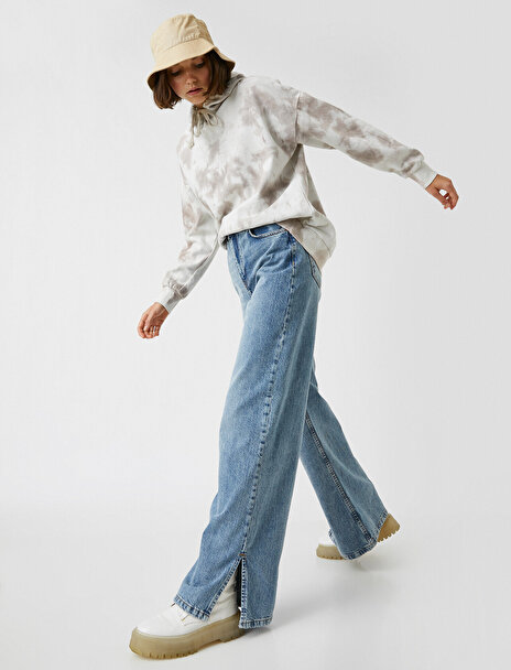 Koton Ole Genç Kız Bol Paça Yüksek Bel Kot Pantolon - Bianca Jean