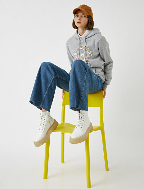 Koton Ole Genç Kız Yüksek Bel Geniş Paça Kot Pantolon - Bianca Jean