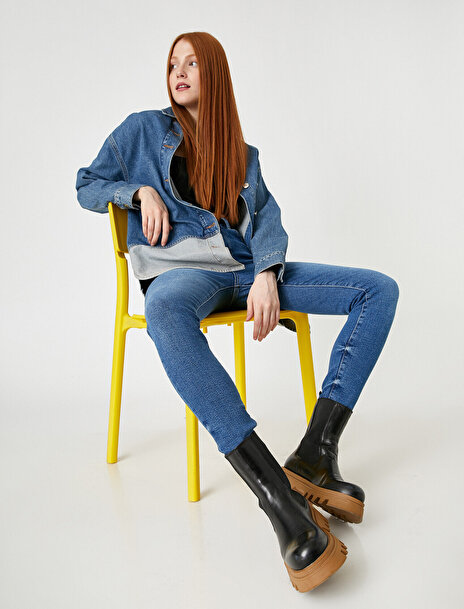 Koton Ole Genç Kız Yüksek Bel Dar Kesim Kot Pantolon - Skinny Jean