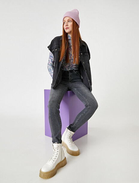 Koton Ole Genç Kız Yüksek Bel Dar Kesim Kot Pantolon - Skinny Jean
