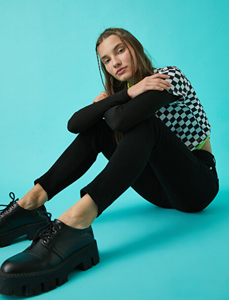 Koton Ole Genç Kız Yüksek Bel Normal Paça Kot Pantolon - Carmen Jean