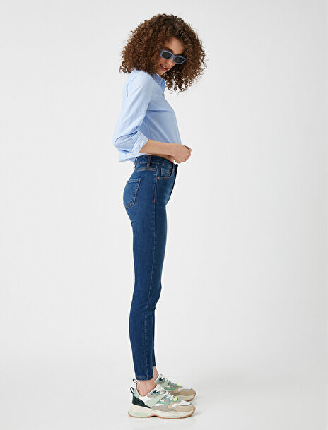 Koton Ole Genç Kız Yüksek Bel Dar Kesim Skinny Kot Pantolon - Carmen Jean