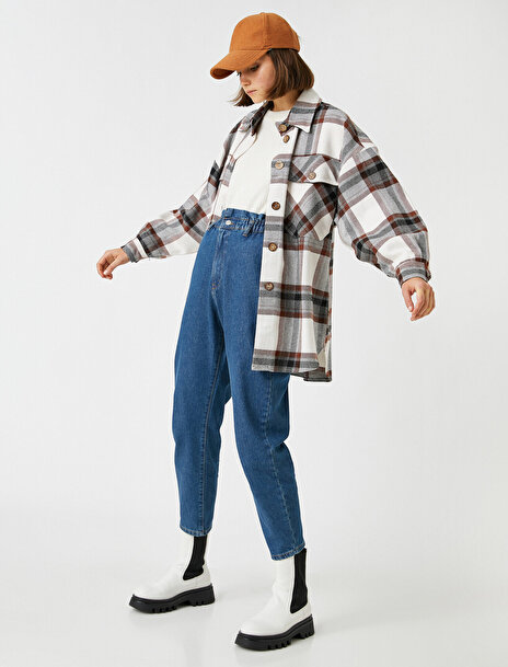 Koton Ole Genç Kız Baggy Jean - Yüksek Bel Pantolon