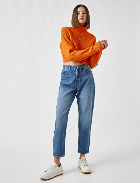 Koton Ole Genç Kız Yüksek Bel Kot Pantolon - Boyfriend Jean Koton Ole Genç Kız Yüksek Bel Kot Pantolon - Boyfriend Jean