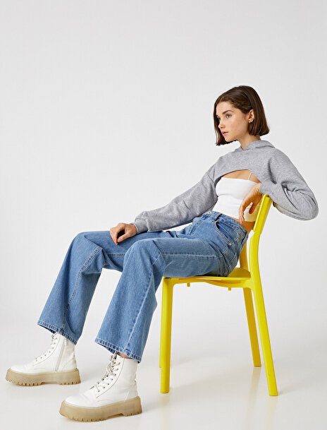 Koton Ole Genç Kız Yüksek Bel Bol Paça Kot Pantolon -  Bianca Jean