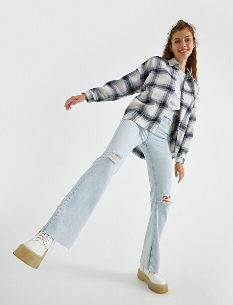 Koton Ole Genç Kız İspanyol Paça Kot Pantolon - Victoria Jean