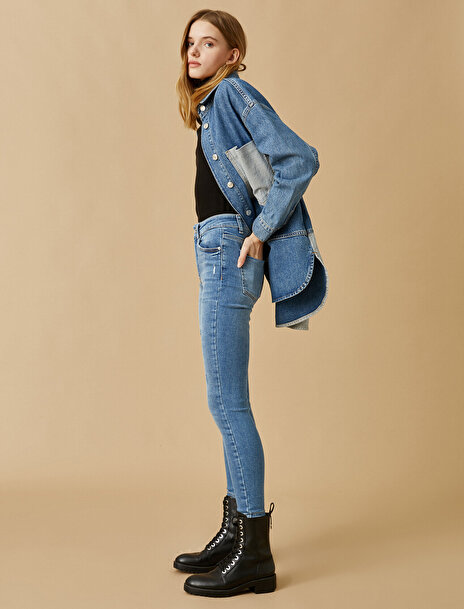 Koton Ole Genç Kız Yüksek Bel Dar Kesim Kot Pantolon - Skinny Jean