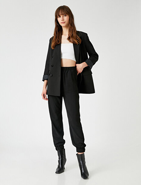 Koton Kadın Beli Paçası Lastikli Jogger Pantolon