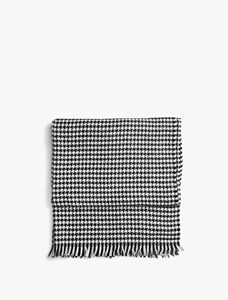 Koton Kadın Kazayağı Desenli Atkı