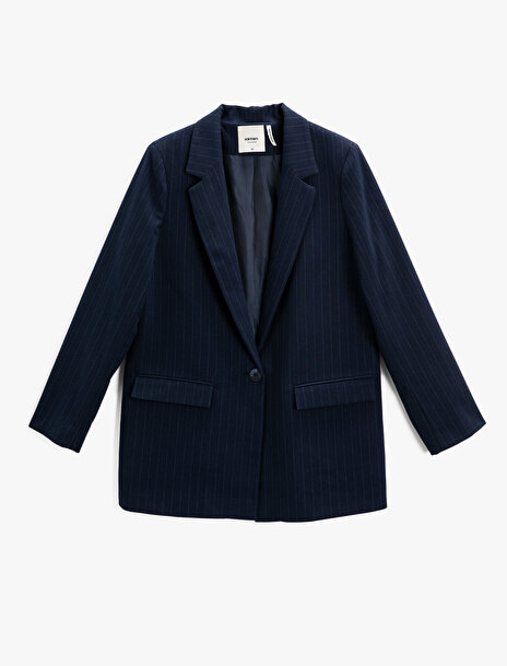 Koton Kadın Çizgili Blazer Ceket